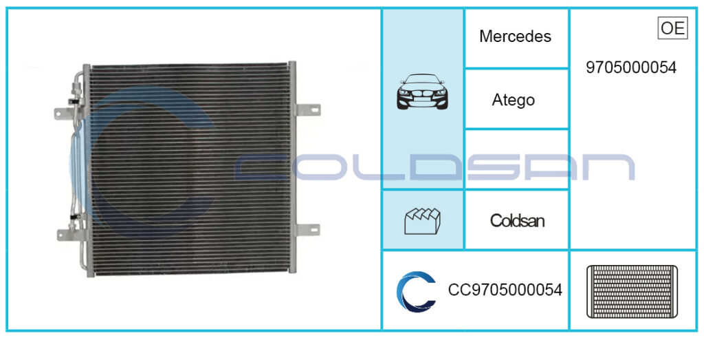 MERCEDES BENZ ATEGO KLİMA KONDANSER/ A9705000054 – COLDSAN